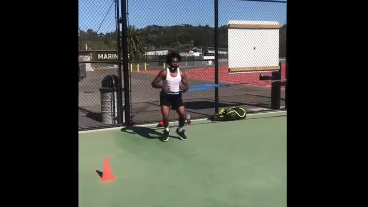 Banded Get a Foot Down Drill | ScottThom.com